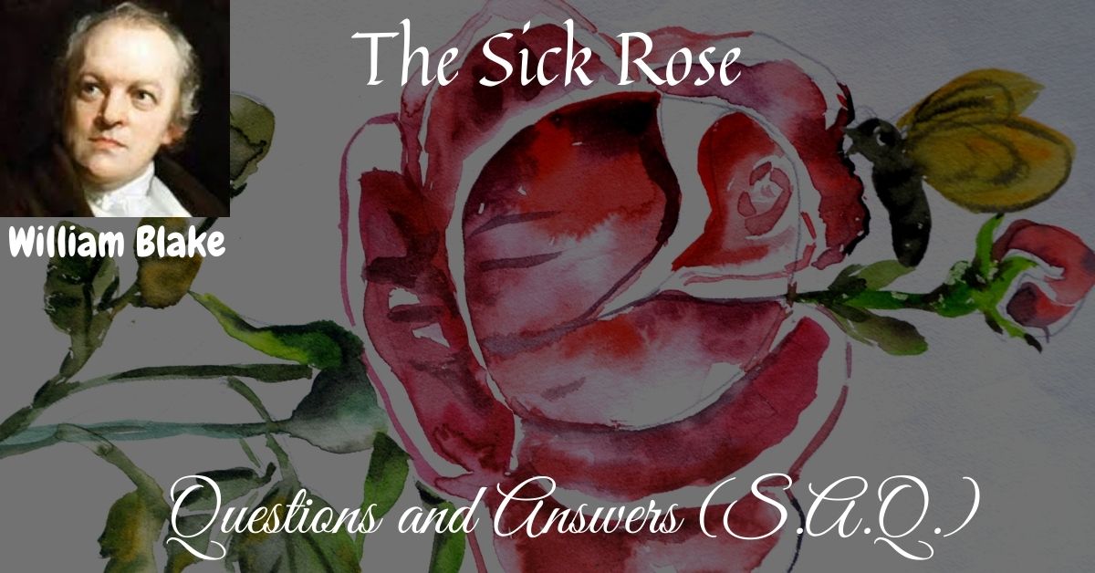 ‘The Sick Rose’ by William Blake – Questions and Answers(S.A.Q.), Class ...